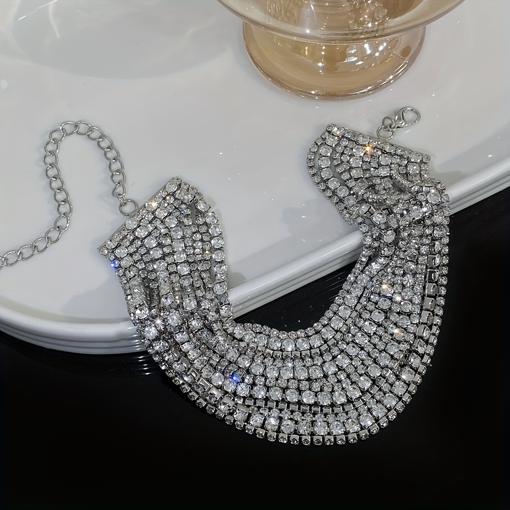 Collar Declaración Diseño Lujoso Capas Brillantes Exageradas - Temu Mexico