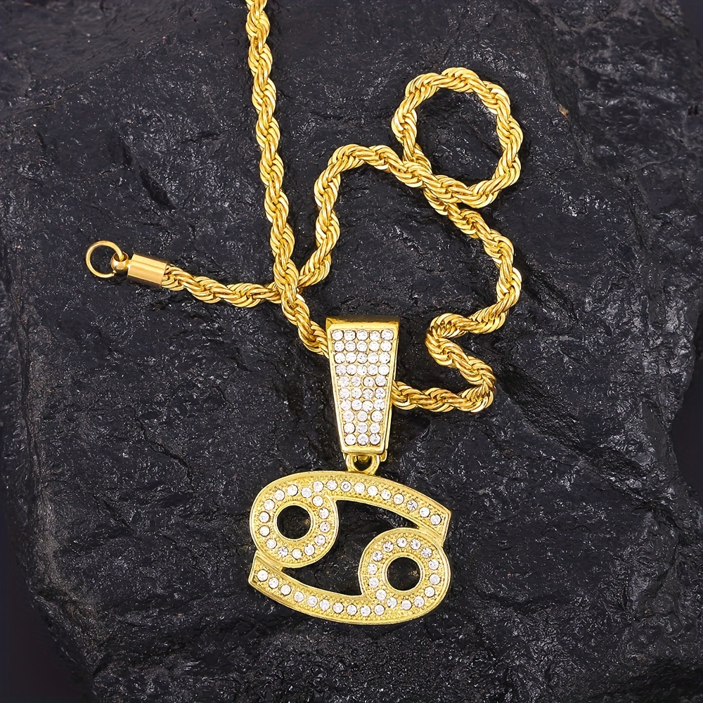 Shiny Golden And Silvery Color Twist Chain Necklace For Men - Temu ...