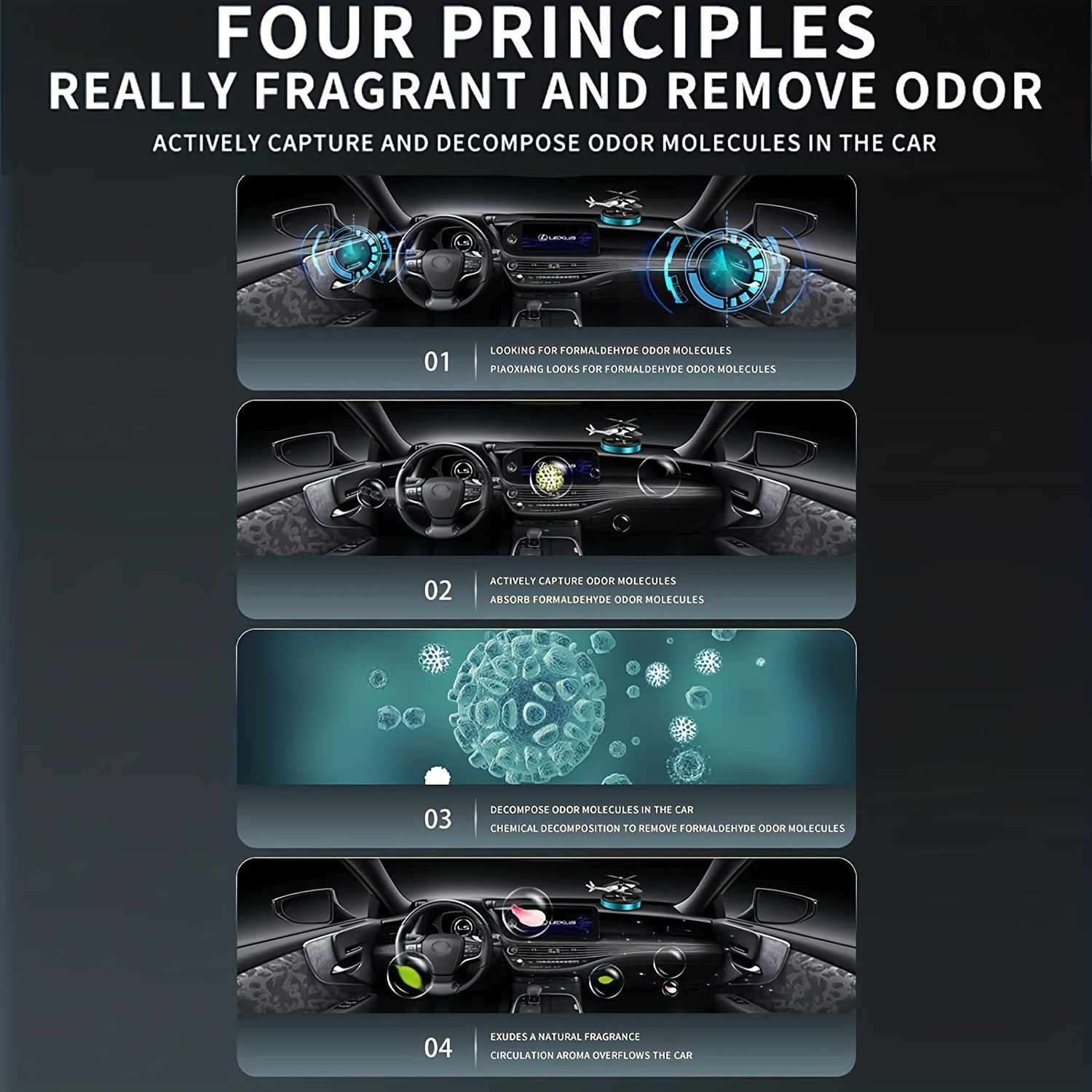 Car Air Freshener Helicopter Design Solar Rotating - Temu