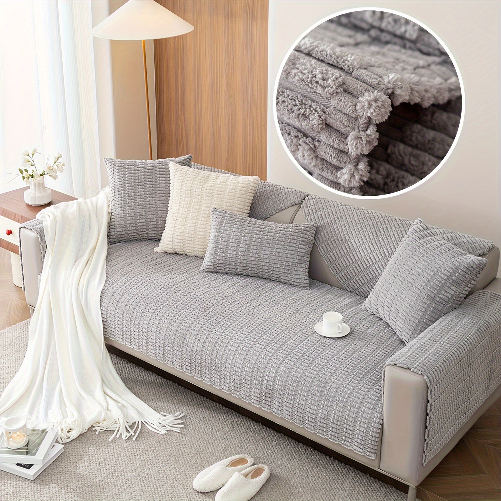 Four Seasons Universal Sofa Cover Non slip Anti Cat Scratch - Temu Canada