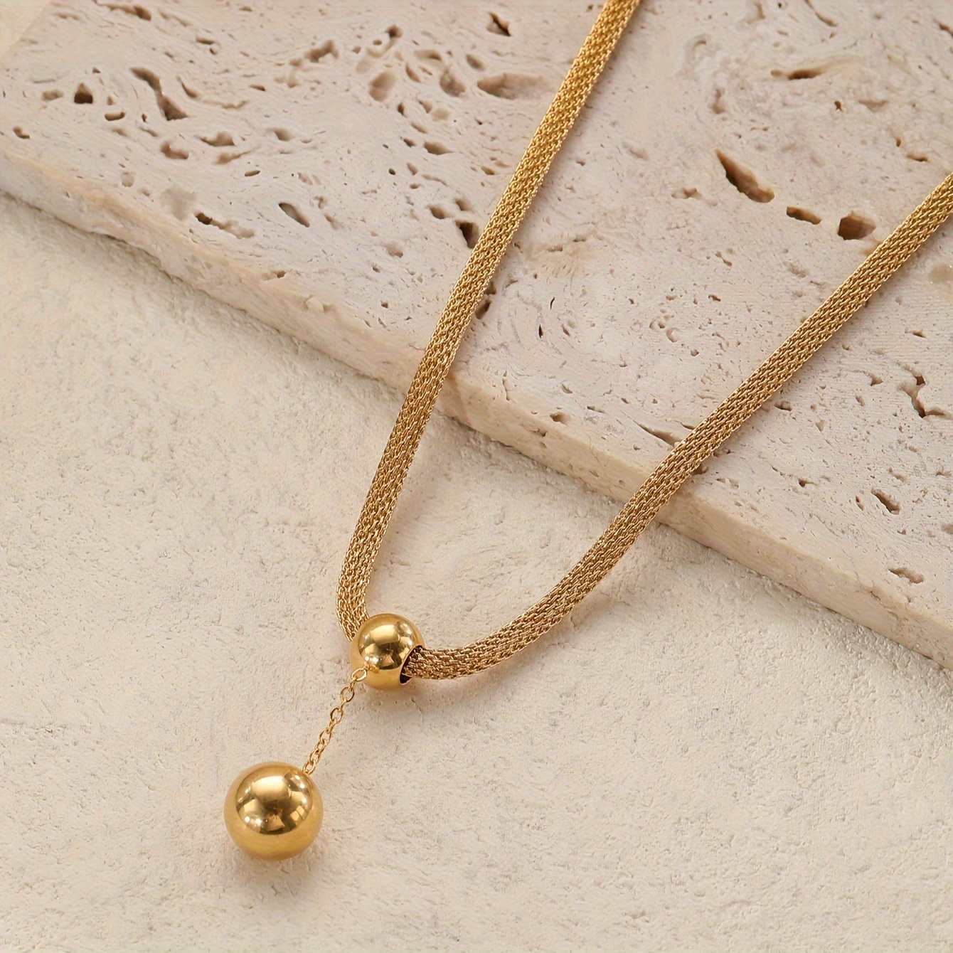 Women's Jewelry Stainless Steel Ball Tassel Pendant Pendant - Temu Portugal