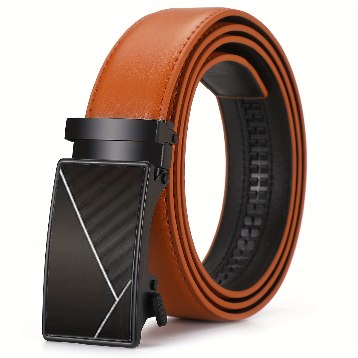 Stay Fashion With Pw ts Casual Pu Belt With Simple Automatic - Temu Canada