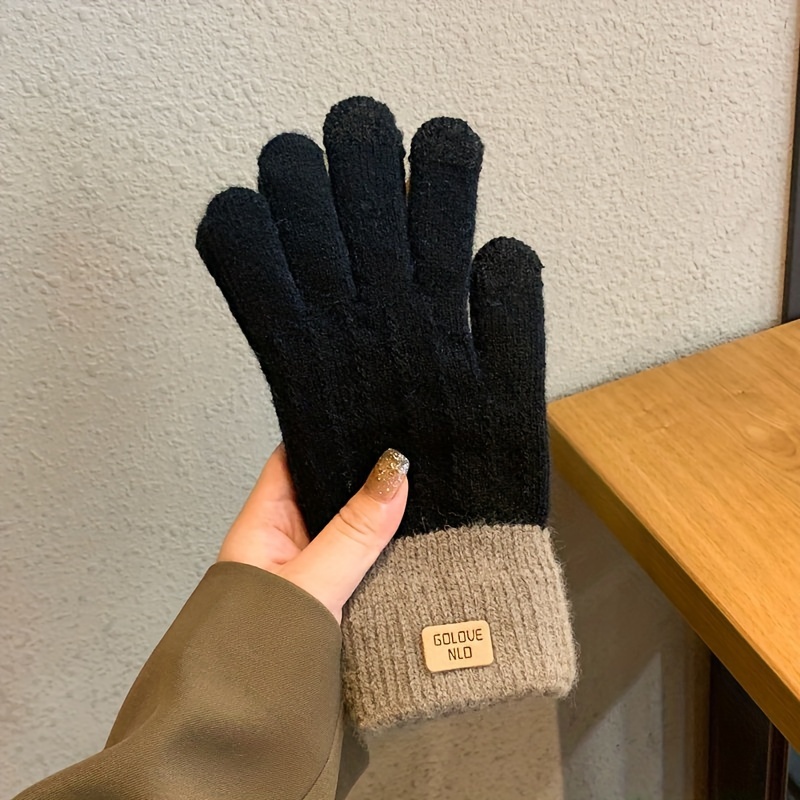 Simple Knitted Warm Gloves For Men In Winter Christmas - Temu Australia