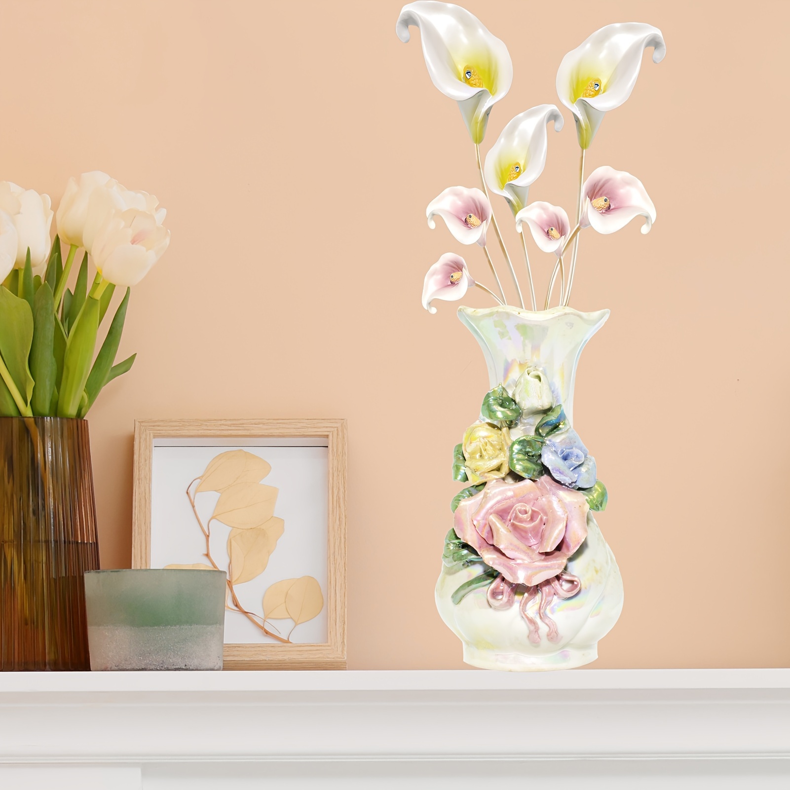 3d vase wall decal waterproof vinyl sticker living - Temu Ireland