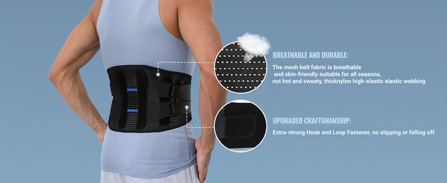 Back Brace Lower Back: Lumbar Belt Support Men Women Lower - Temu