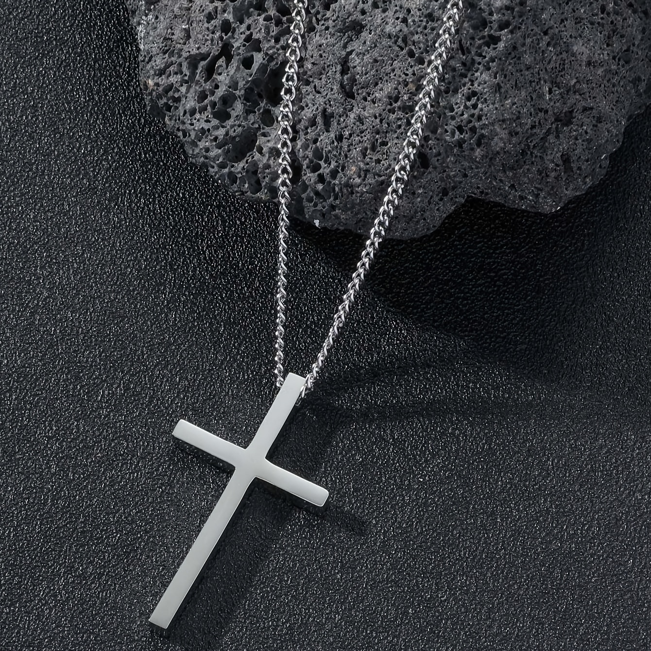 Men's Stylish Fashionable Cross Pendant Necklace - Temu United Kingdom