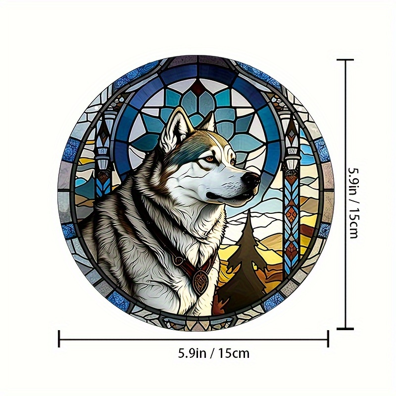 Dog Husky Window Hangers Acrylic Light Traps Send A Metal - Temu