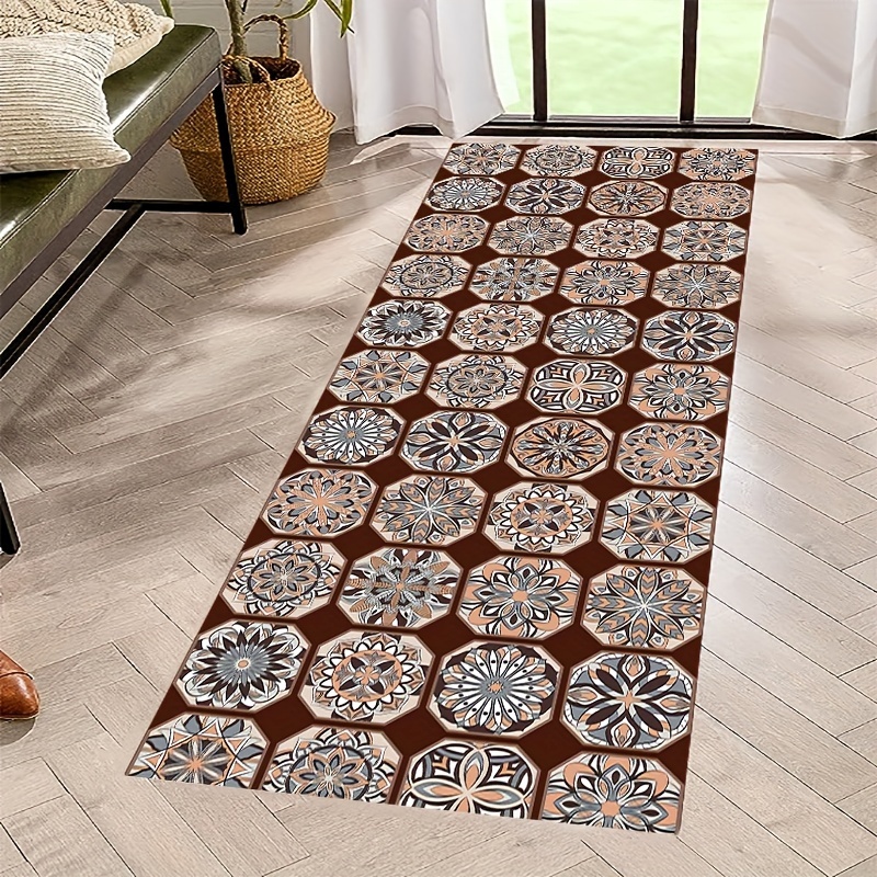 Classical Medallion Motif Rug Washable Kitchen Runner Carpet - Temu ...