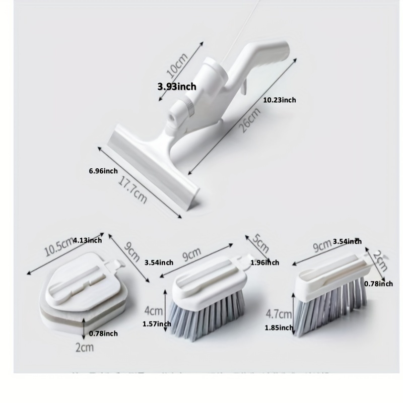 4pcs, Multifunctional Water Spray Cleaning Set With Glass Scraper ...