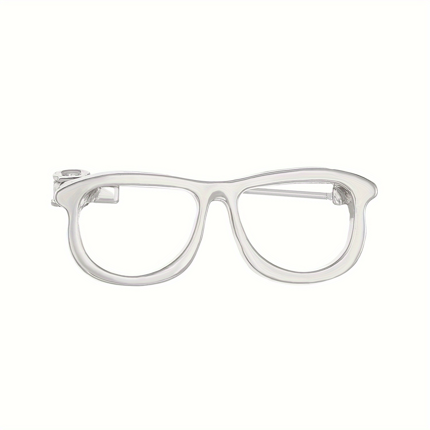 Simple Personality Glasses Alloy Brooch Pin Buckle Preppy - Temu United ...