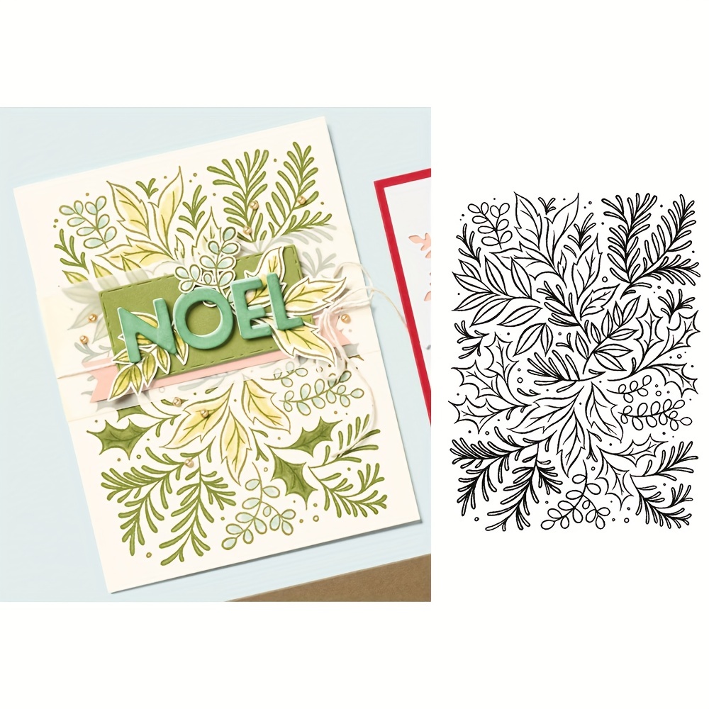Clear Stamp Festive Foliage Background Diy Scrapbooking - Temu Canada