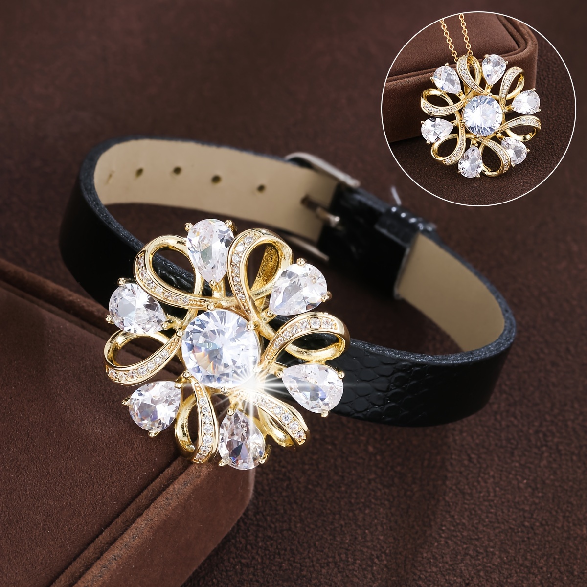 Shiny Flower Bracelet Simple Style Elegant Hand Jewelry - Temu United ...