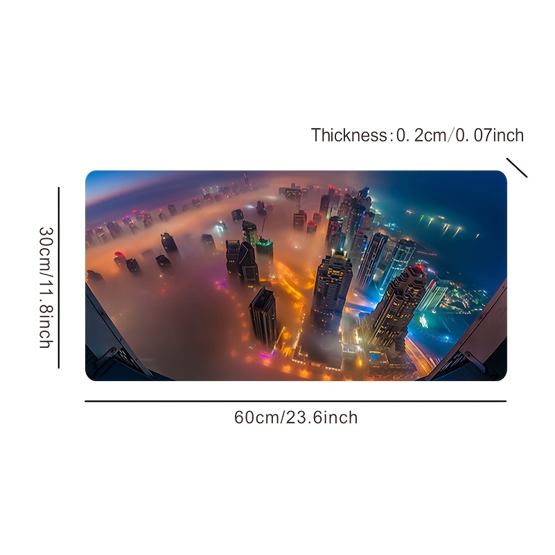 Modern Urban Tall Building Night Scene Theme Mouse Pad - Temu United ...