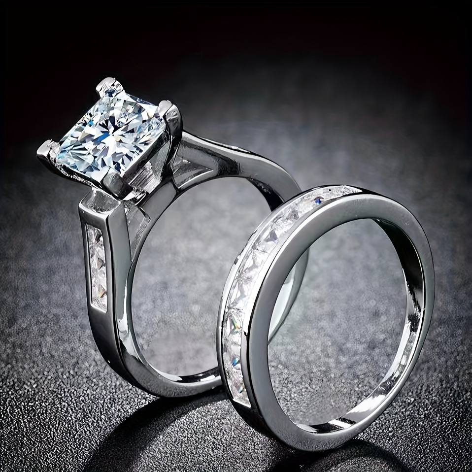 Couple Ring Fashion Trendy Fashion Rings Engagement Marriage - Temu ...