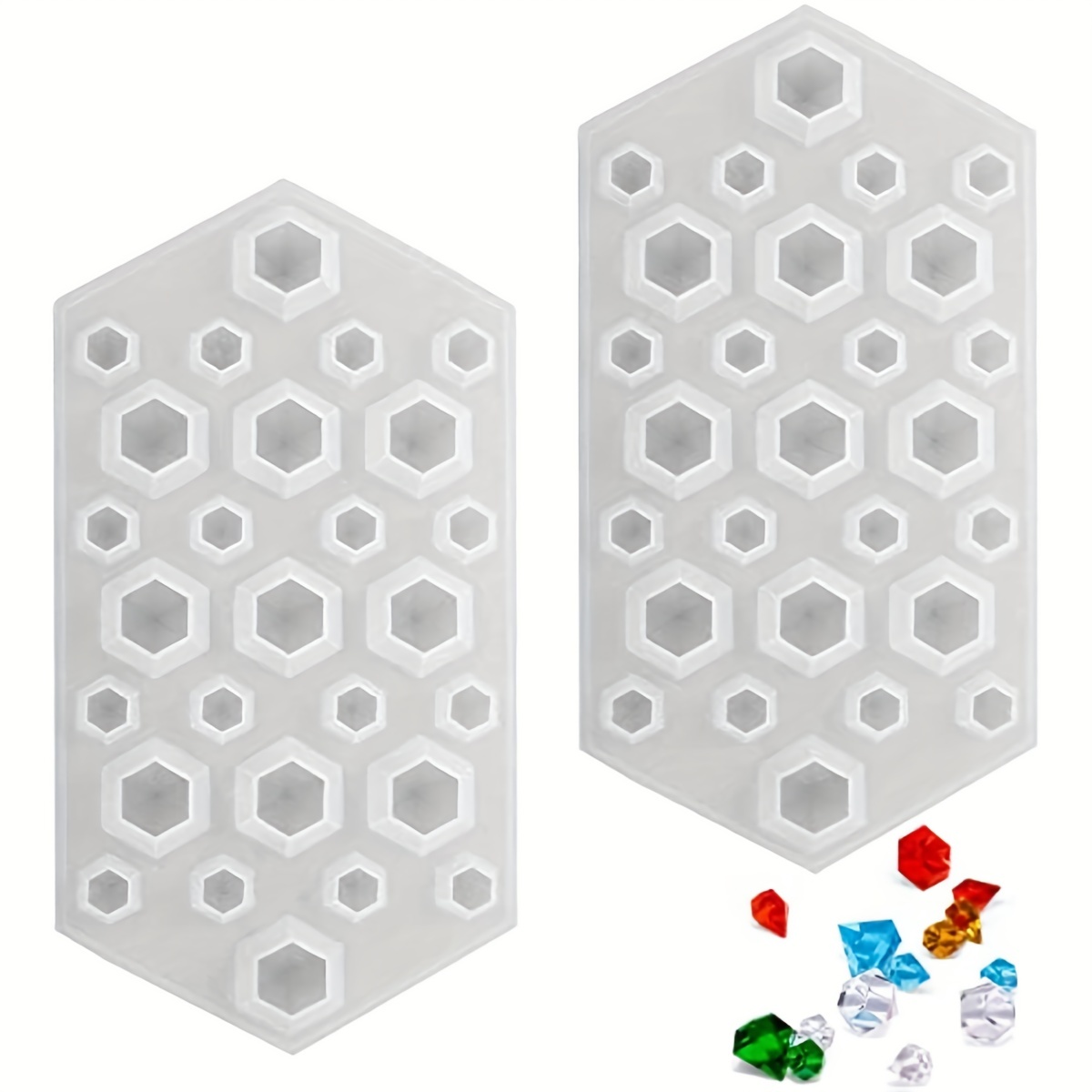 3d Rhinestone Transparent Gem Silicone Mold Diy Making Clay - Temu