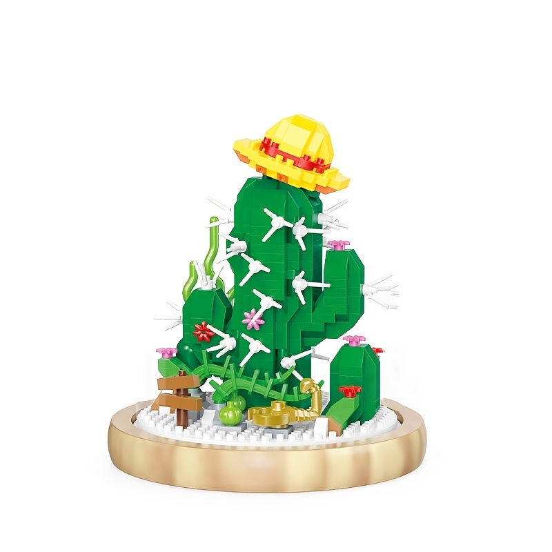 Creative Bonsai Building Bricks Romantic Cactus - Temu Norway