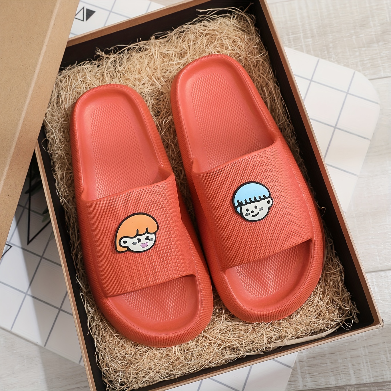 Cute Cartoon Slippers For Girls Non Slip Lightweight Open - Temu Canada