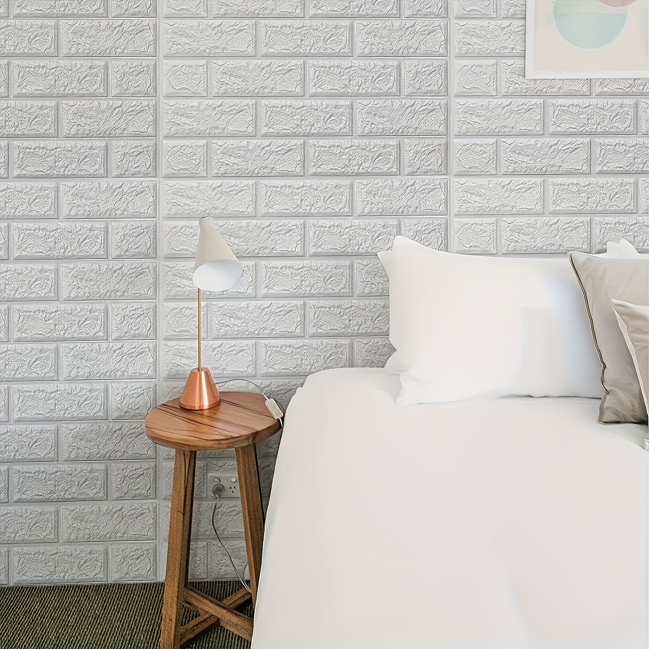 3d Purple Wall Tile Sticker Foam Brick Pattern Wallpaper - Temu