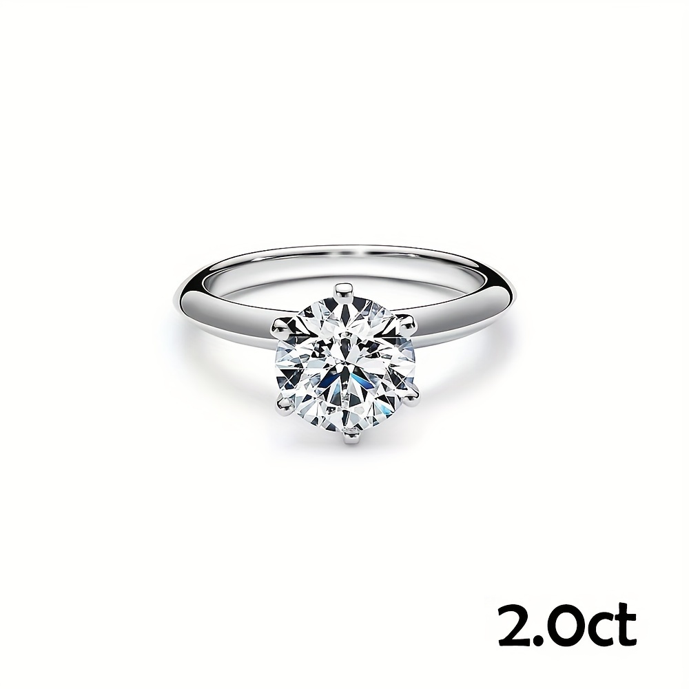 1/2/3/5/10カラットのモアッサナイトリング 女の子用の925 ングシルバーリング 日常着用に適しており パ - Temu Japan