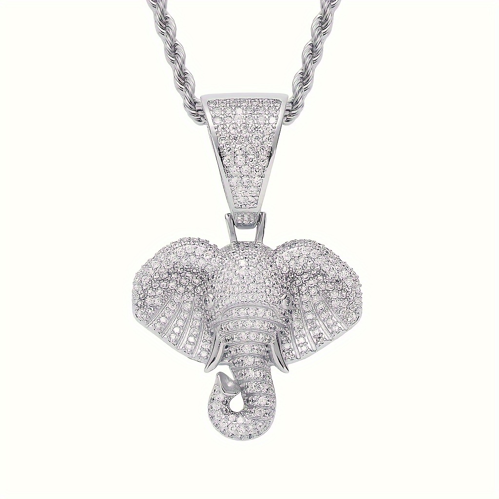 New Classic Elephant Head Pendant Necklace Men's Neck - Temu United Kingdom