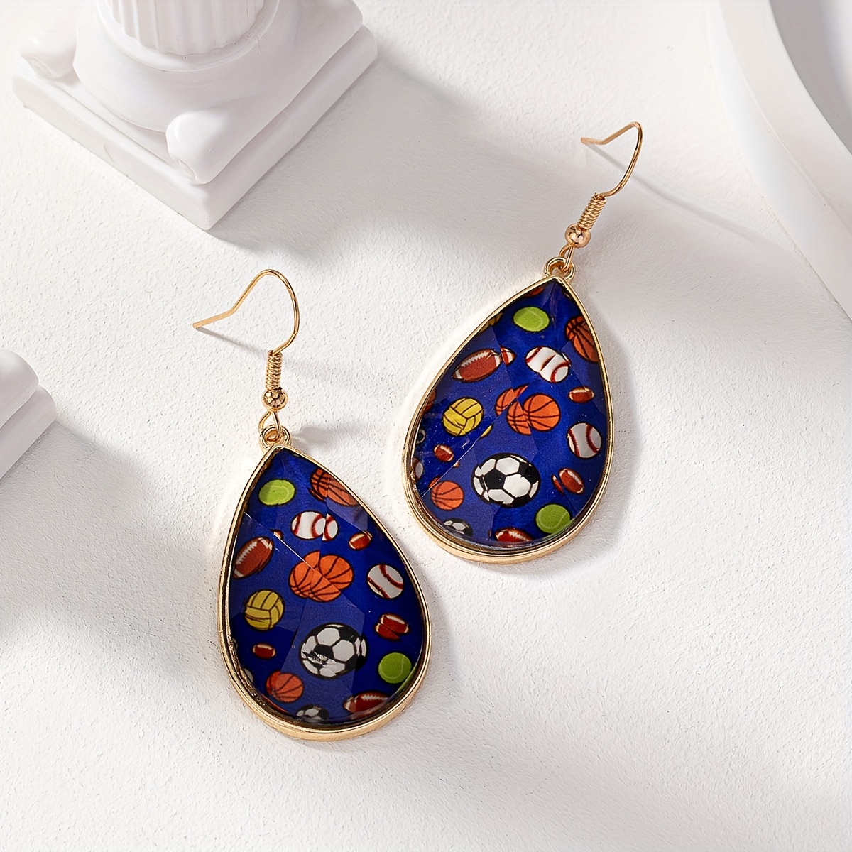 Droplet Shape Football Basketball Rugby Baseball Pattern - Temu United ...