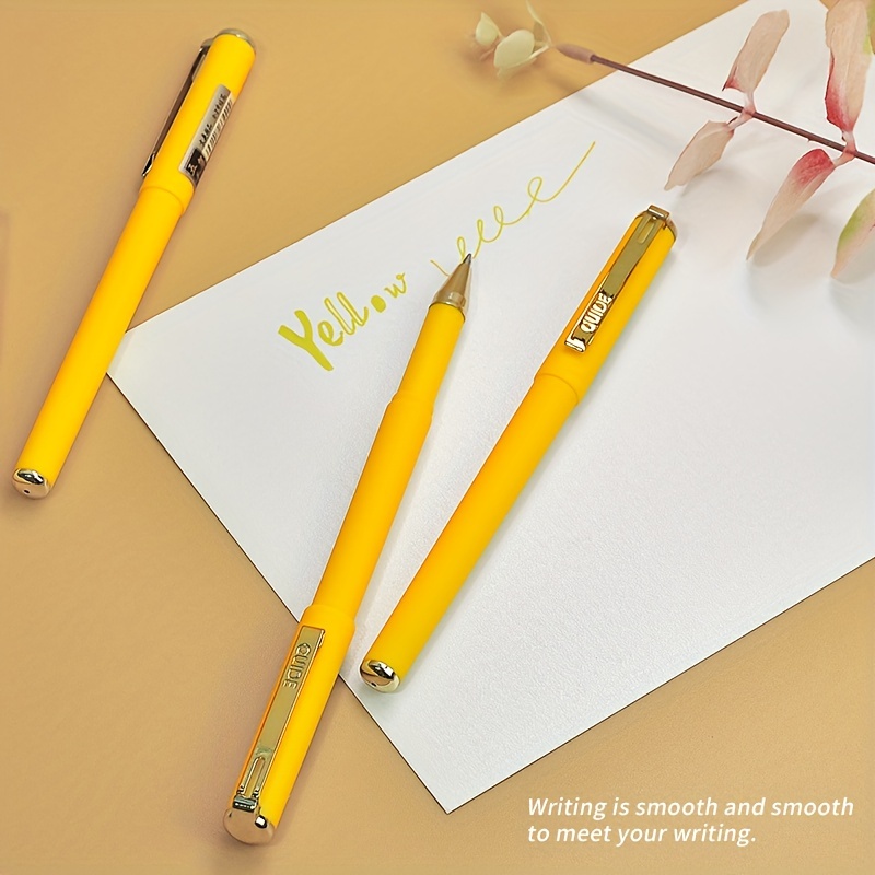 Wqn] Yellow Gel Pens + Set Pen Writing Painting - Temu Ireland