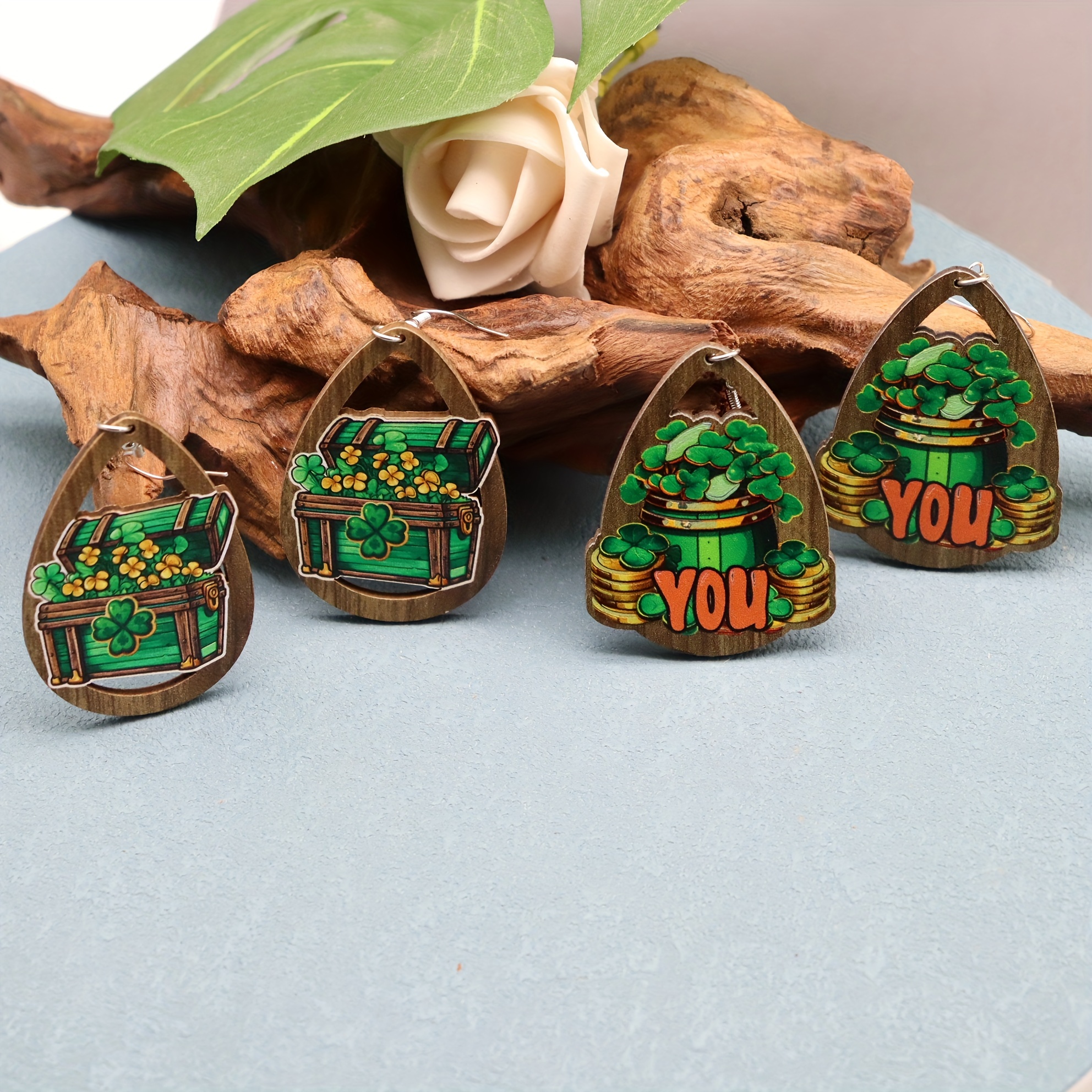 Clover Decor Treasure Box/ Plant/ Letter Design Droplet - Temu Canada