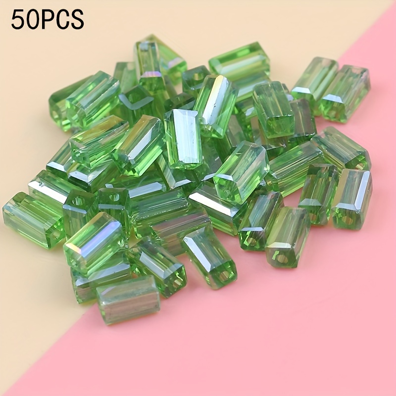Rectangular Imitation Crystal Beads, Ab Color Glass Loose Beads, For ...