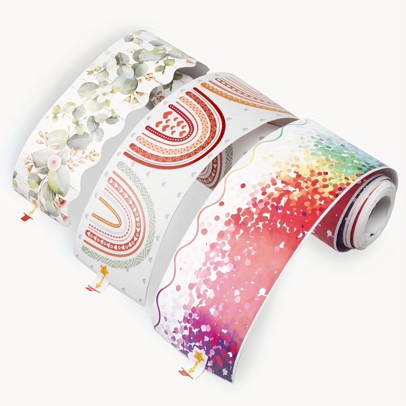 Colorful Borders Stickers Rainbow Confetti Border Trim - Temu