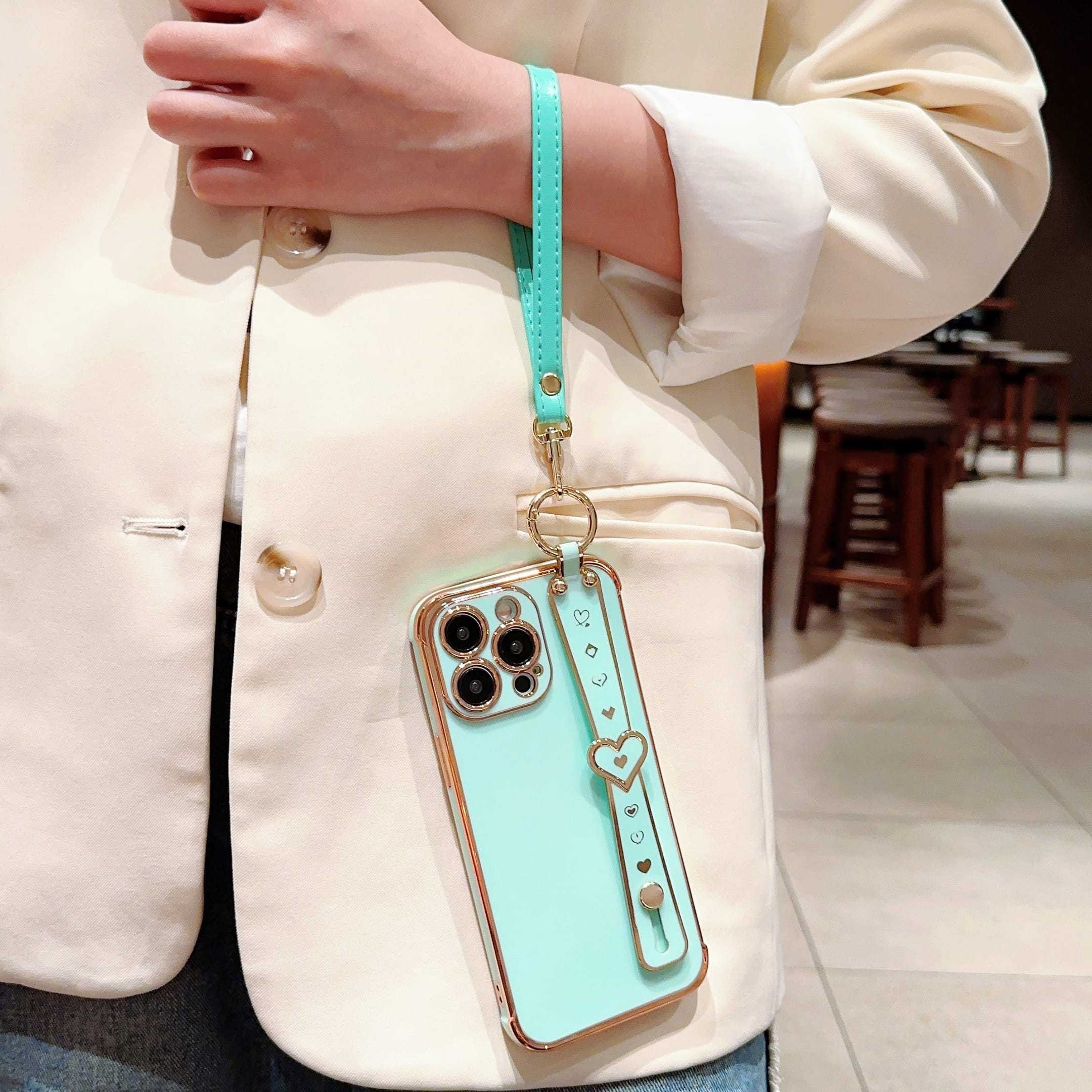 Étui De Téléphone Portable Avec Dragonne D'amour Vierge Galvanisé ...