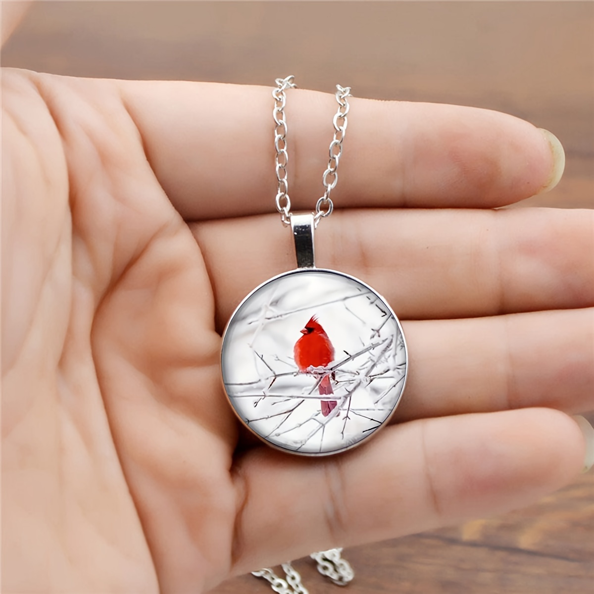 Porte-clés Et Collier Commémoratif Oiseau Cardinal Rouge Pour Hommes ...