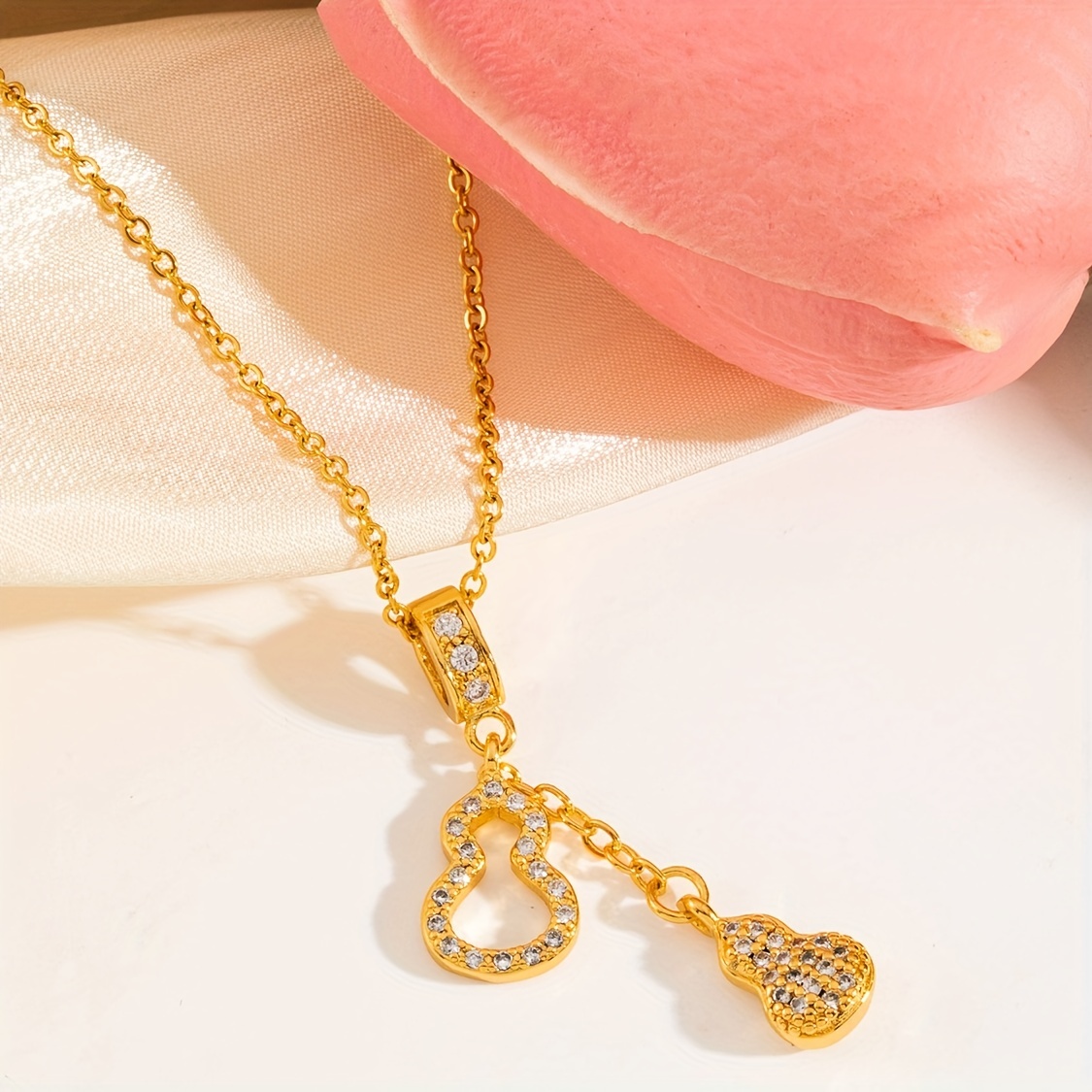 Men's Fashion Cute Exquisite All match Golden Faux Micro set - Temu ...