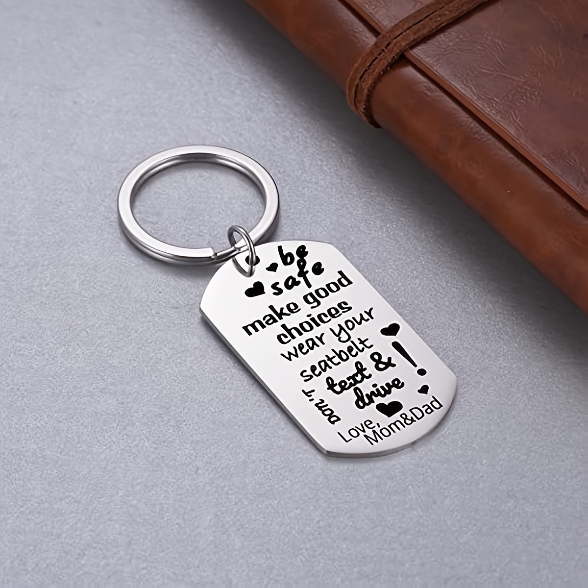 stainless steel keychain for men gift for brothers fathers boys ...