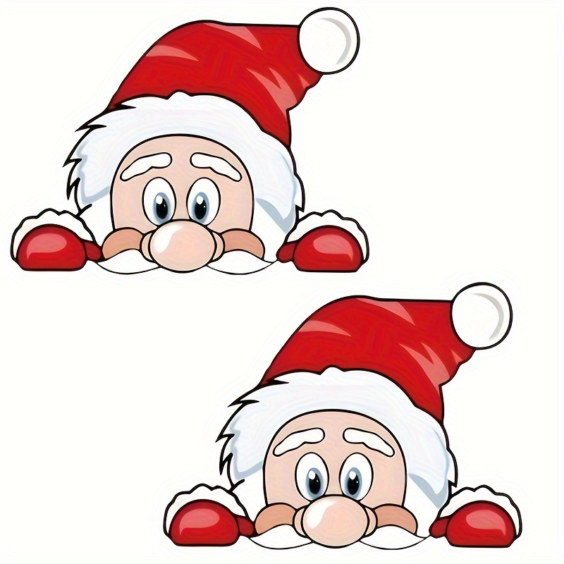 Decorate Car Christmas Santa Claus Glass Stickers Prevent - Temu United ...