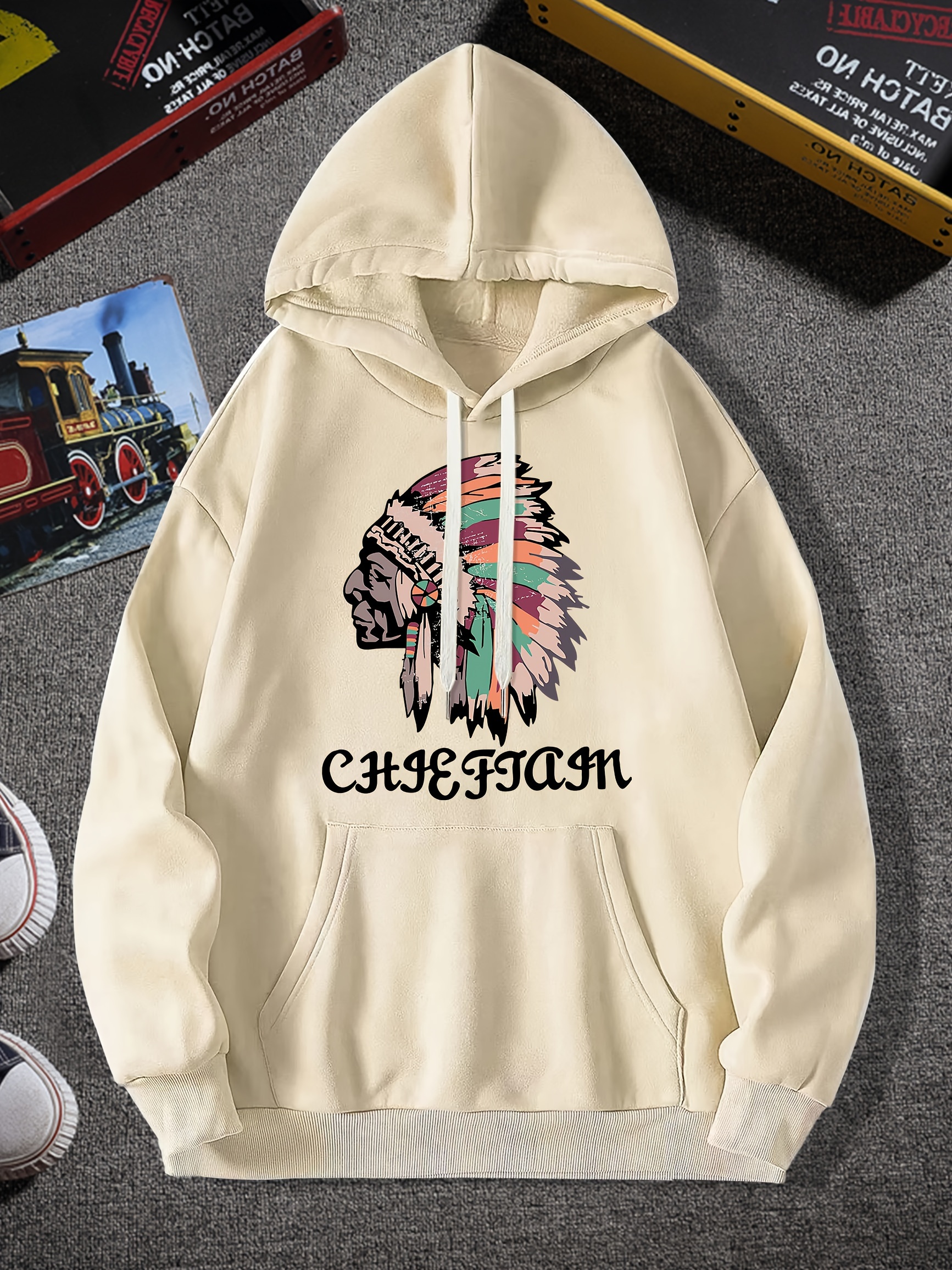 Creative Pattern Print Hoodie Cool Hoodies Men Men's Casual - Temu ...