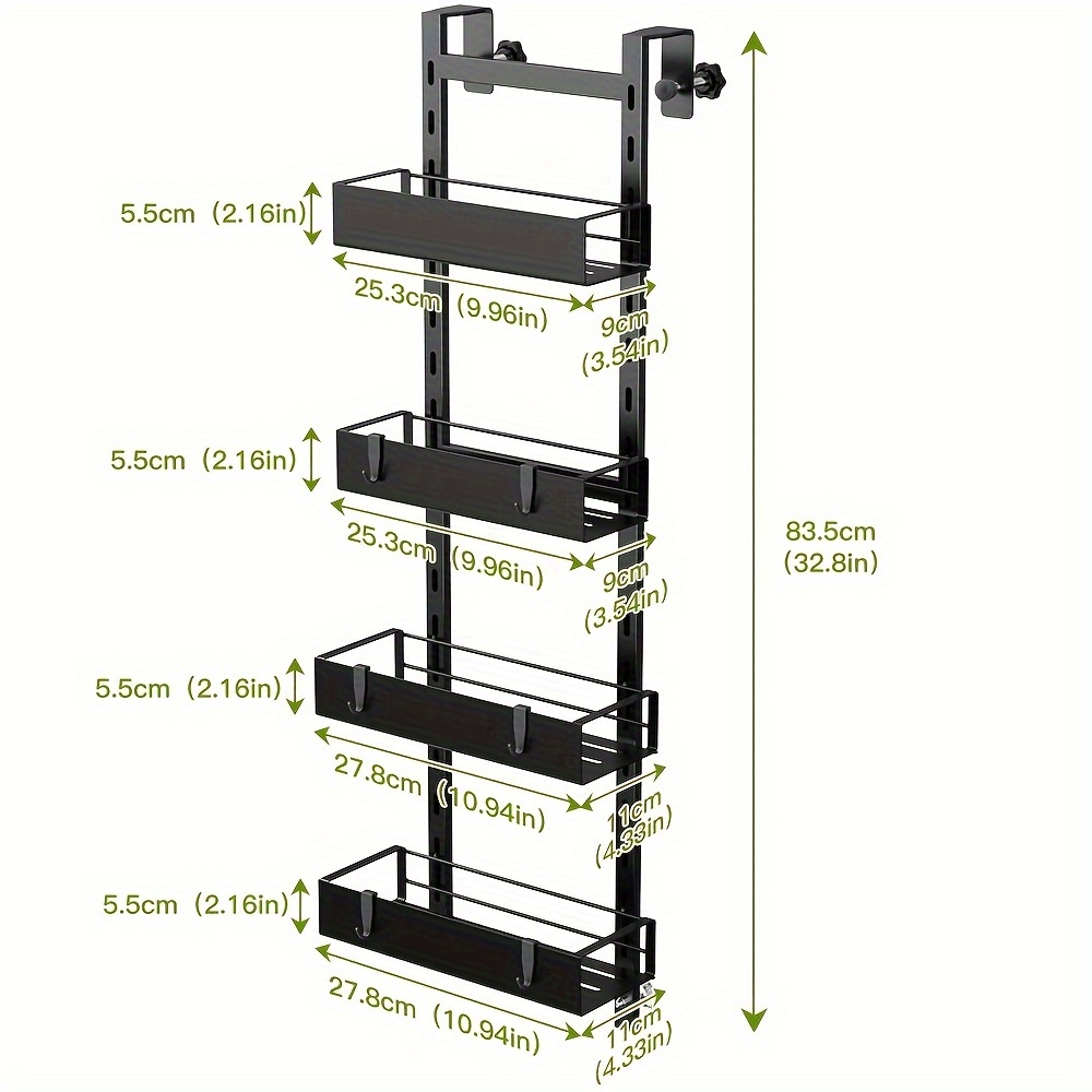 1pc Door Hanging Storage Rack Metal Storage Shelves Double - Temu South ...