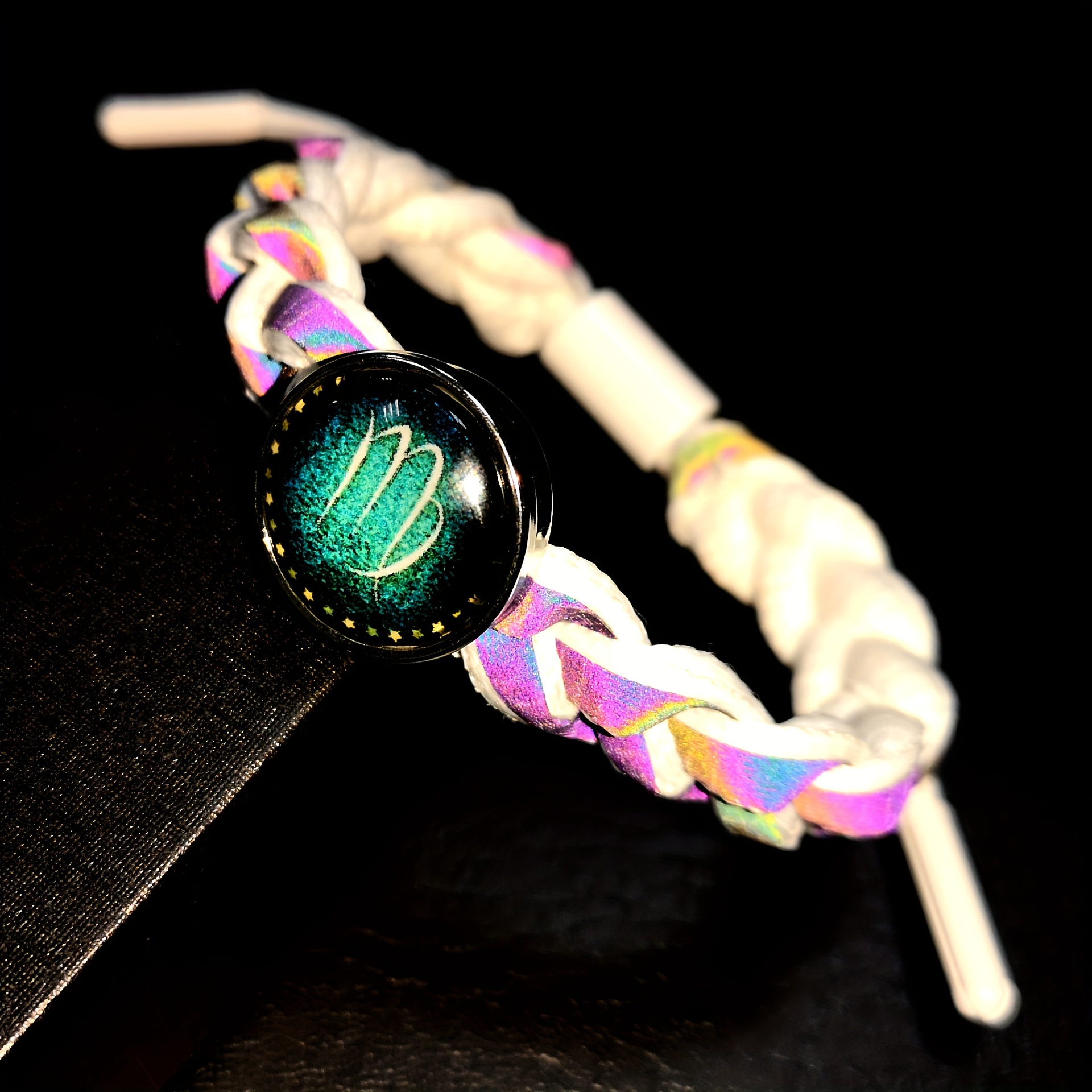 Glow in dark Gemstones Zodiac Couples Braided Bracelets Men - Temu ...