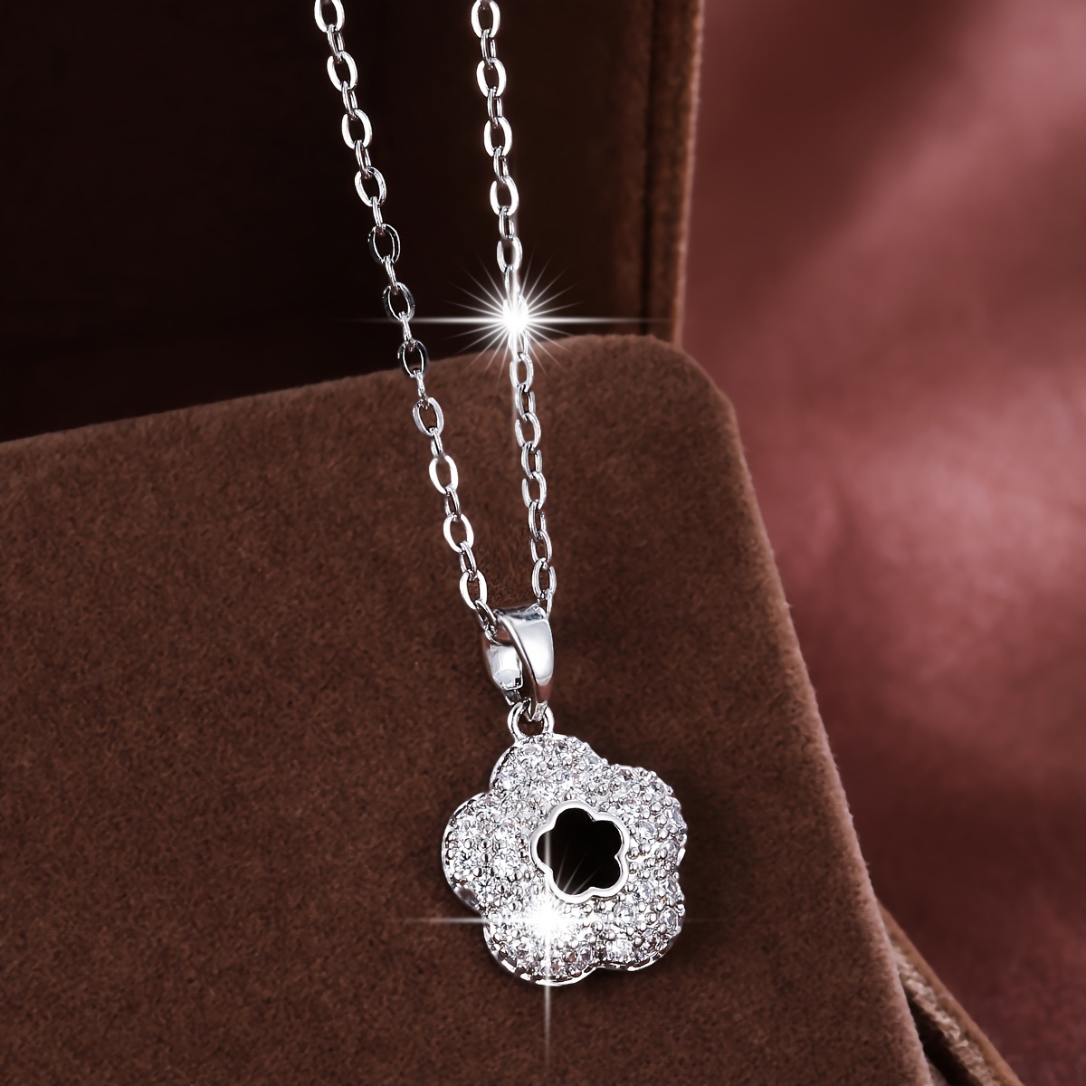 Vintage Bling Bling Rhinestone Hollow Flower Shaped Pendant Temu United Kingdom