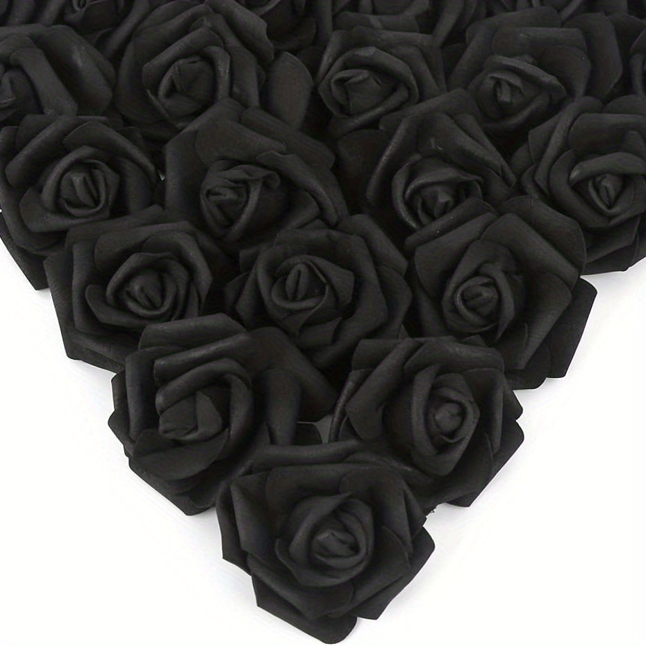 50pcs 7 5cm 2 95inch Simulation Foam Rose Flower Head Artificial Flower ...