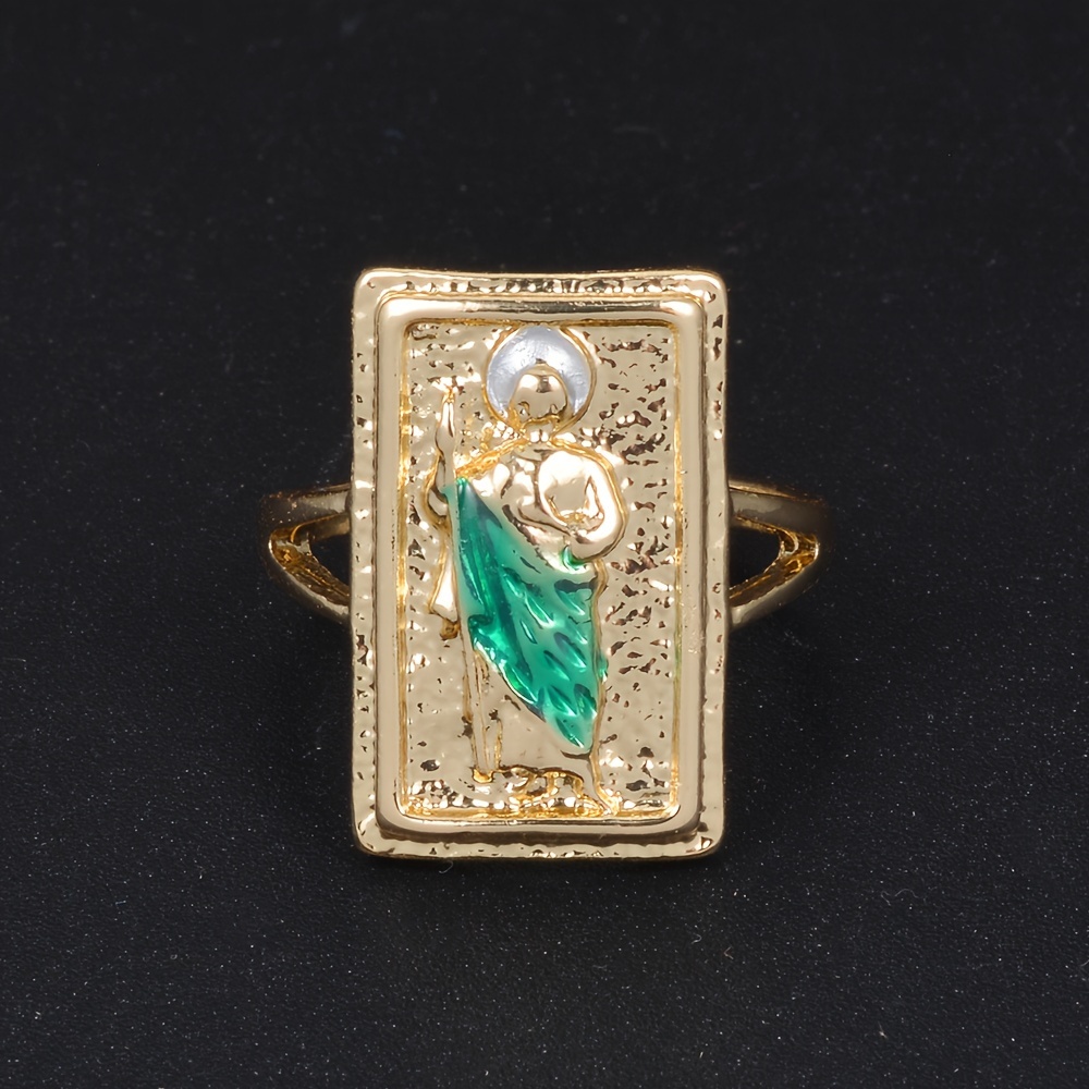 Religious Ring Jewellery Men Fashion Copper Ring Christmas - Temu ...