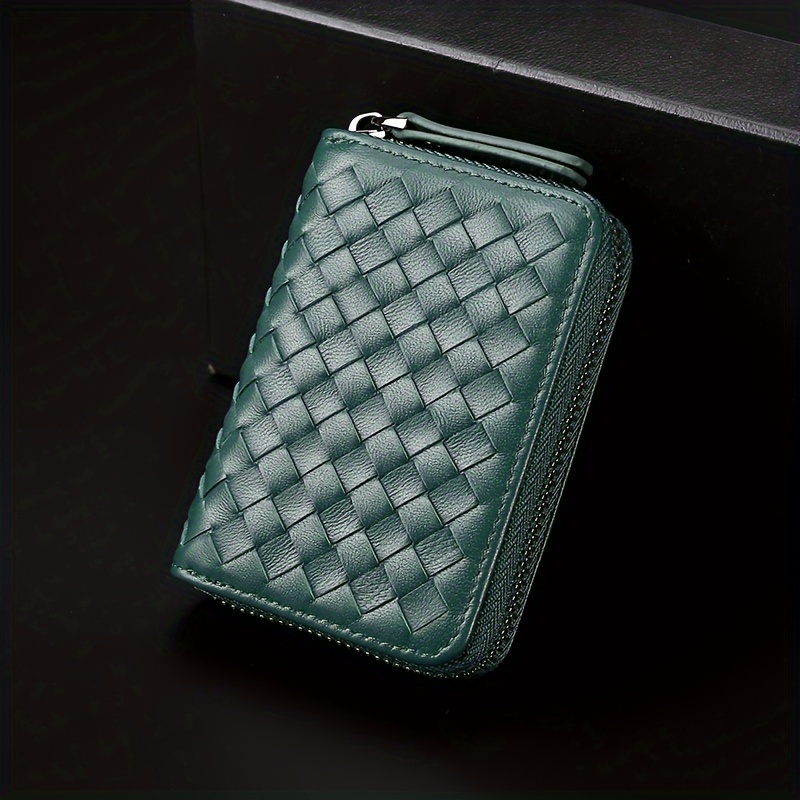 Trendy Woven Card Holder Solid Color Organ Multi card Slots - Temu ...