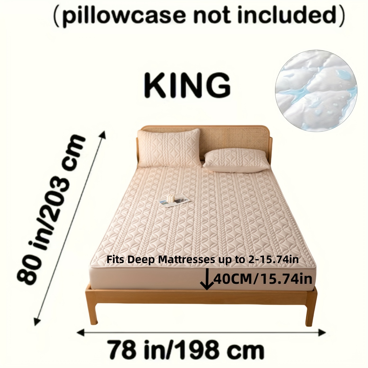 Waterproof Mattress Cover (without Pillowcase) Adjustable - Temu Ireland