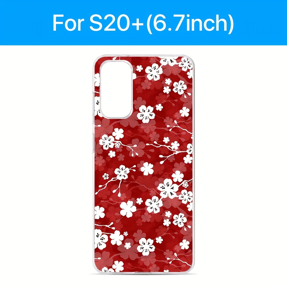 Rote Pflaume Transparente Handyhülle Für Samsung OnePlus Google Galaxy S23/FE/Plus/Ultra, Galaxy ...