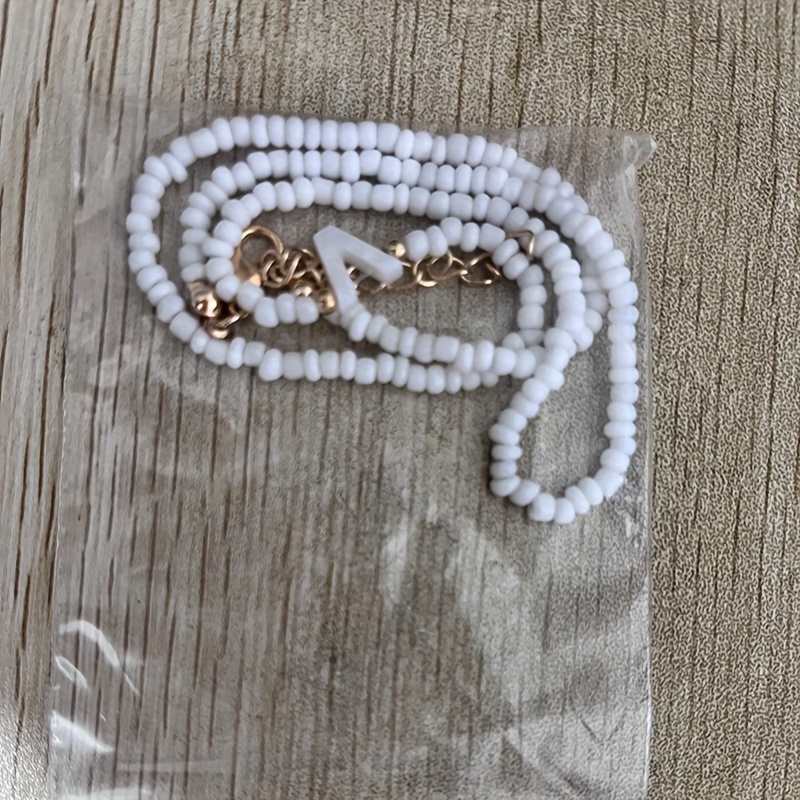 26 English Letters Natural Shell Necklace White Beads - Temu United Kingdom
