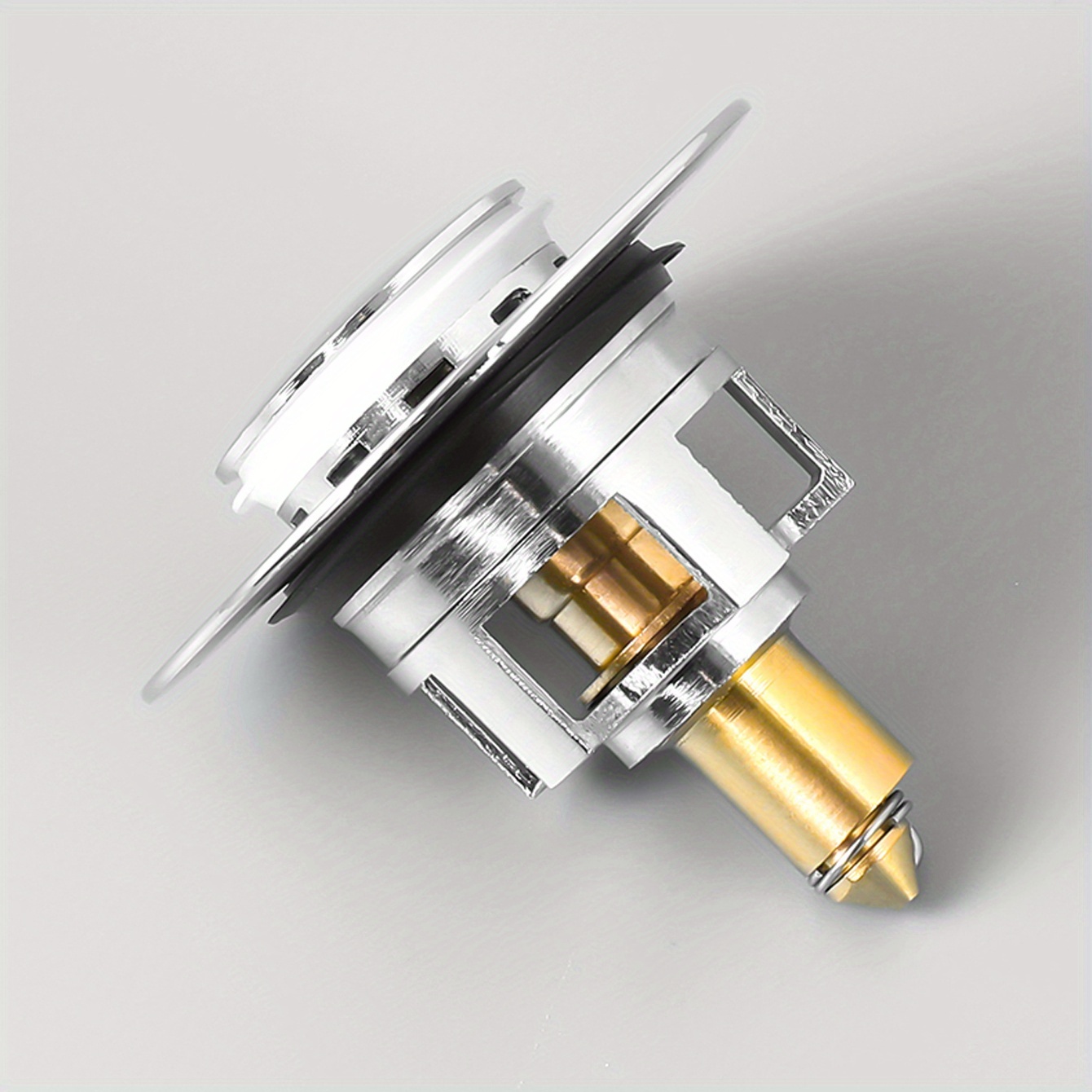 1pc Pop Up Drain Stopper Pure Copper Sink Drain Push Type Pop Up Drain ...