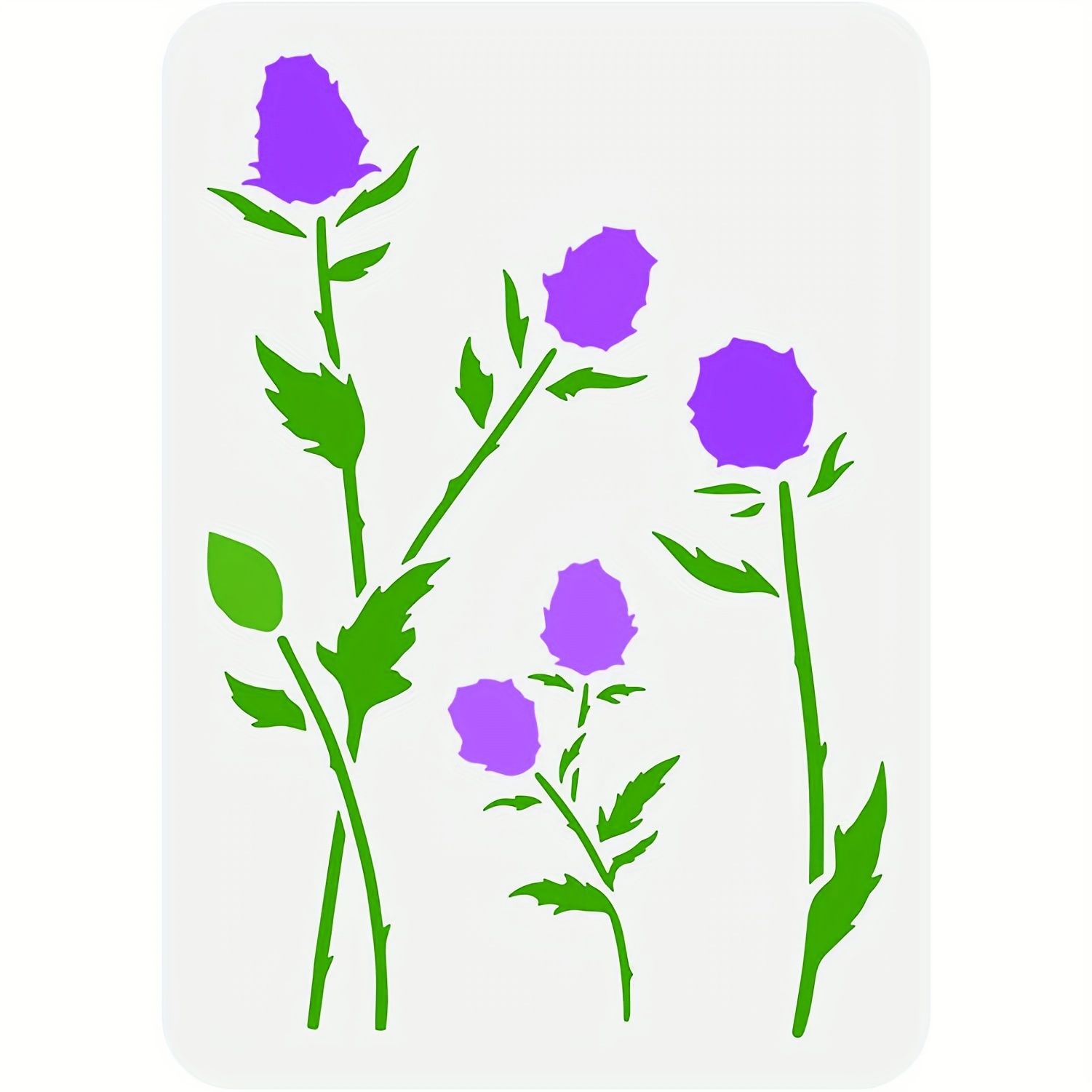 Highland Thistle Stencil Painting Thistle Flower Drawing - Temu