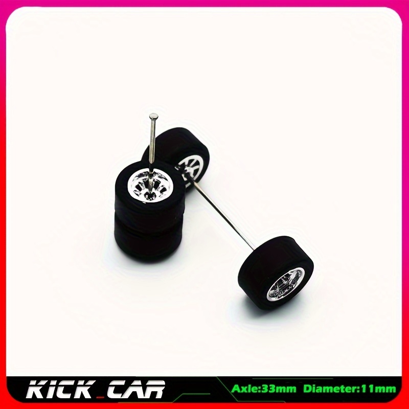 1 64 Scale Static Model Car Modified Wheel Hub Silver Series Wheel Hub ...