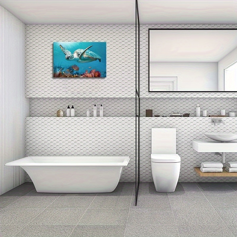 Bathroom Deco Beach Deco Turtle Bathroom Art Beach Bathroom - Temu ...