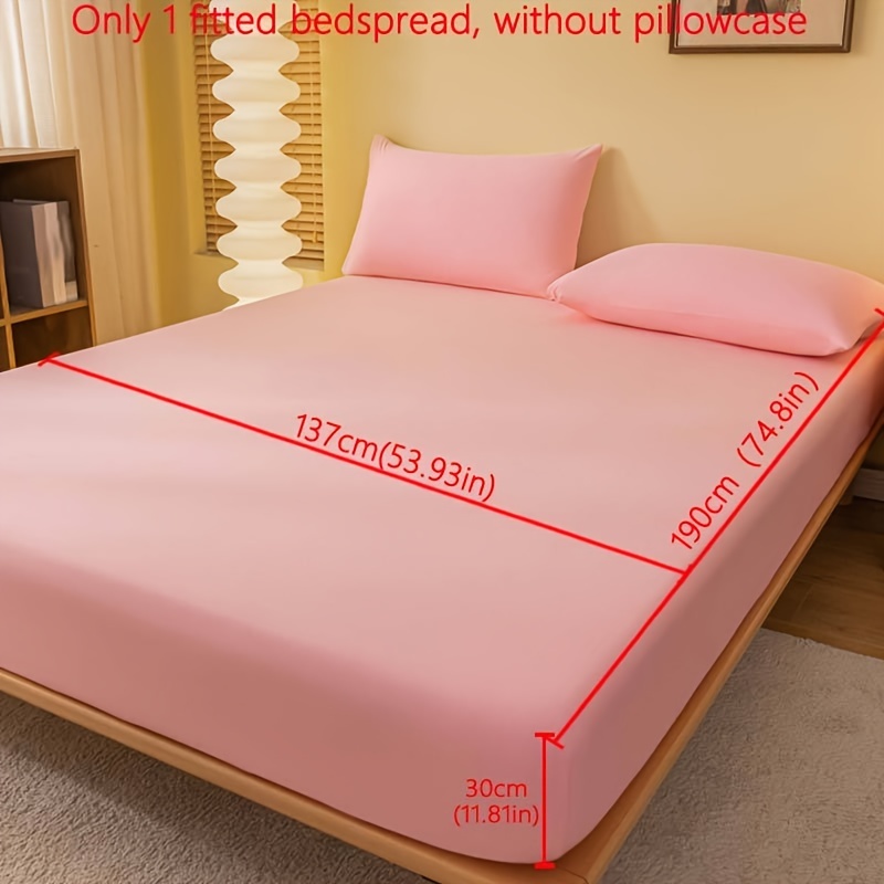 Brushed Fitted Sheet (without Pillowcase) Bean Sand Color - Temu United