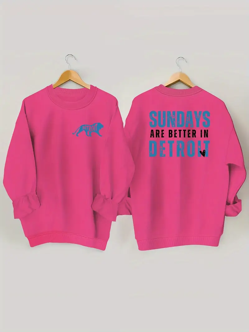 Letter Print Sweatshirt Casual Crew Neck Long Sleeve Temu Philippines